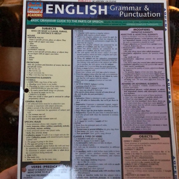 Quick Study Charts | Other | Nwot 5 Kids Quick Study Academic Charts ...